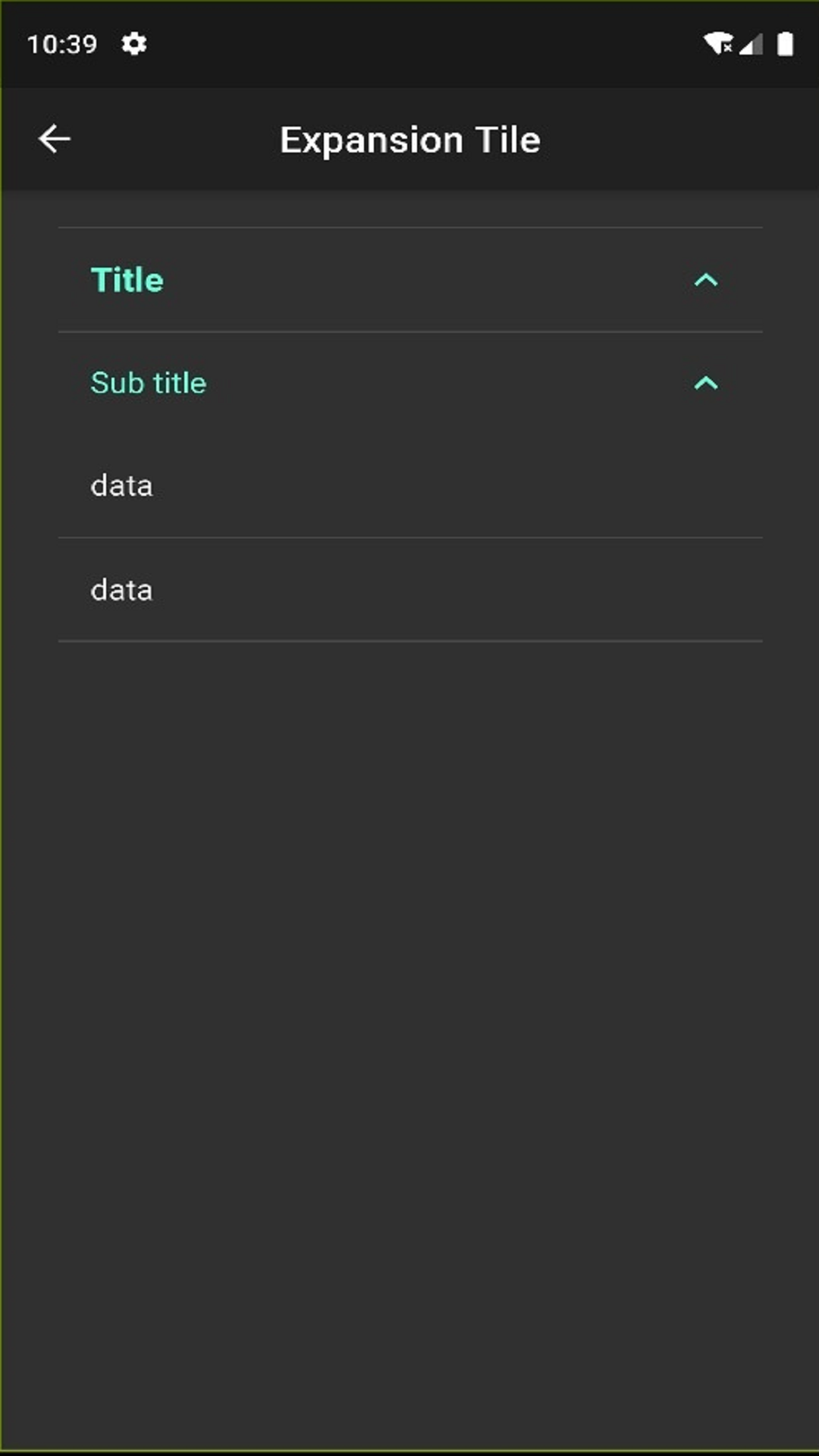 Flutter Expansion View